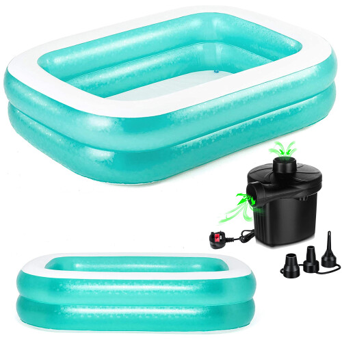 BESTWAY INFLATABLE FAMILY PATIO GARDEN RECTANGULAR PADDLING SWIMMING ...