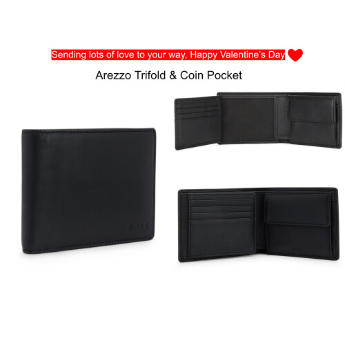 Hugo Boss Arezzo Trifold & Coin Pocket wallet 50250280 on OnBuy