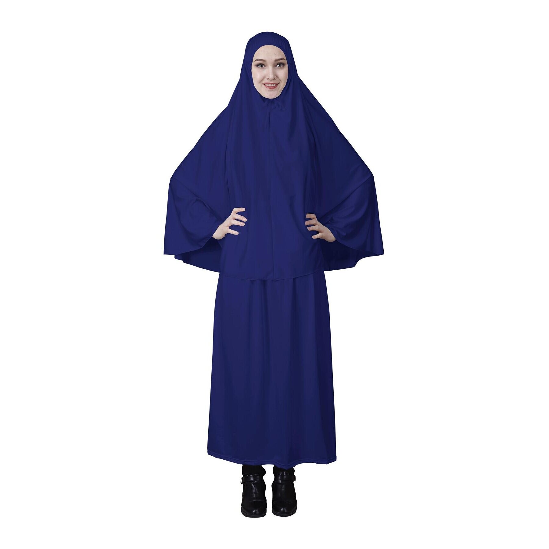 2PCS Muslim Women Prayer Set Abaya Khimar Long Scarf Hijab Jilbab ...