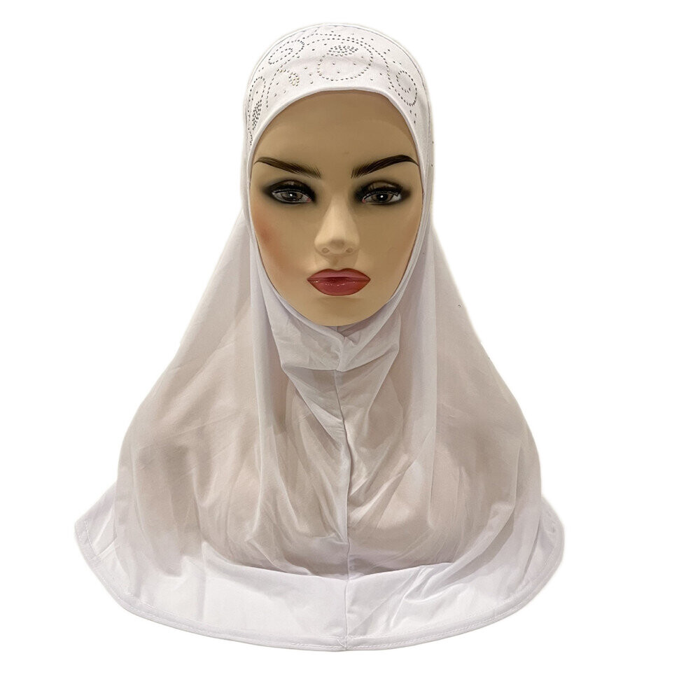 Muslim Women Hijab Amira Neck Full Cover Islamic Arab Bonnet Bone ...