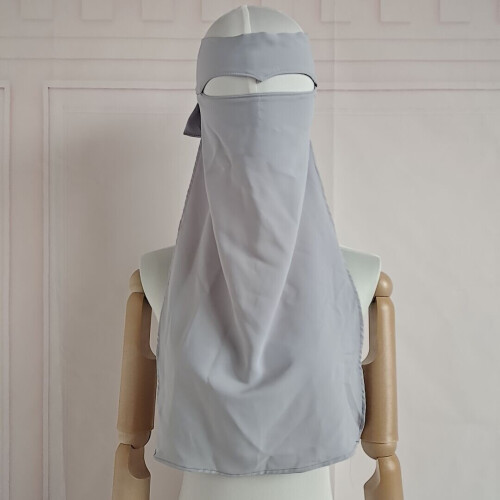 Muslim Niqab Veil One Layer Fabric Face Cover Mask Ramadan Islamic ...