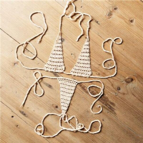 13 Crochet Micro Bikini BeachSwimwear Sexy Lingerie Sets Sunbathing on ...