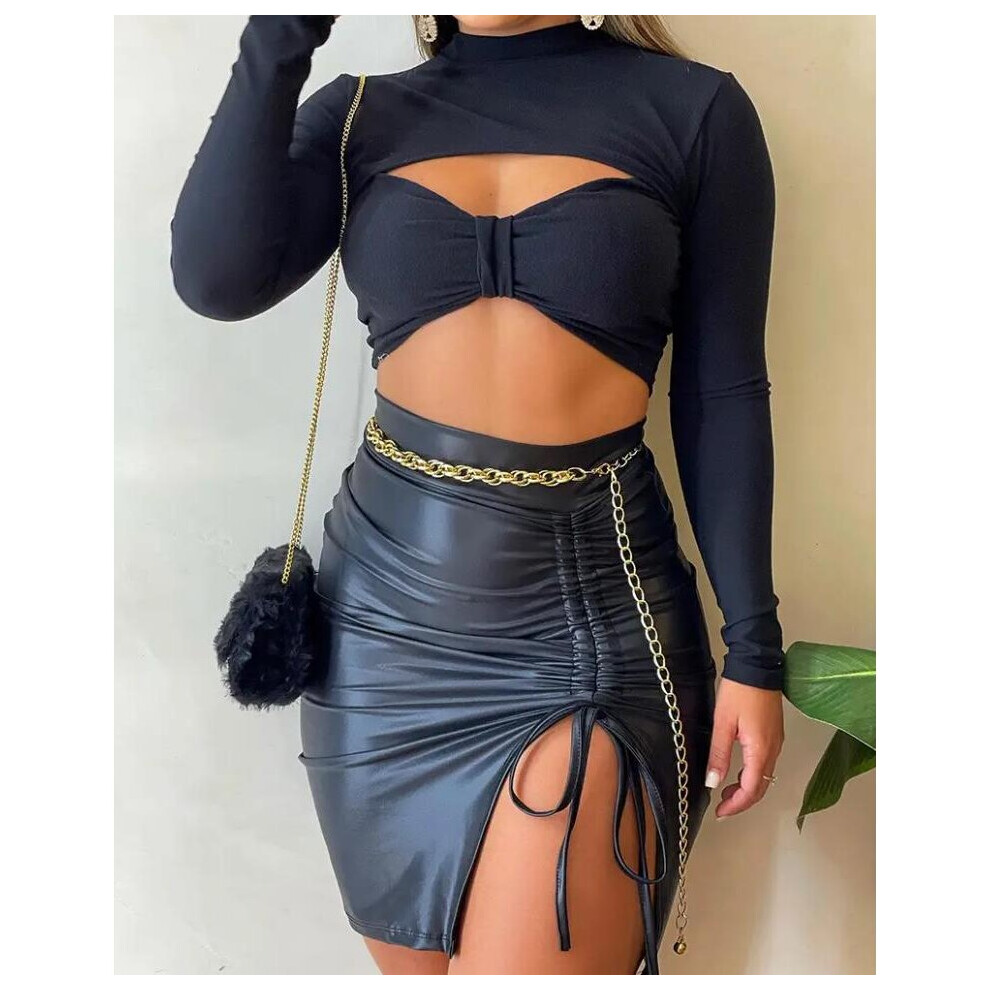 High slit mini skirt store