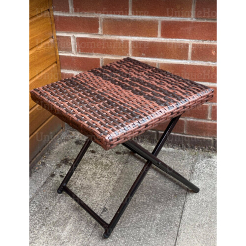 Small Rattan Coffee Table Bistro Folding Furniture Outdoor Side End ...