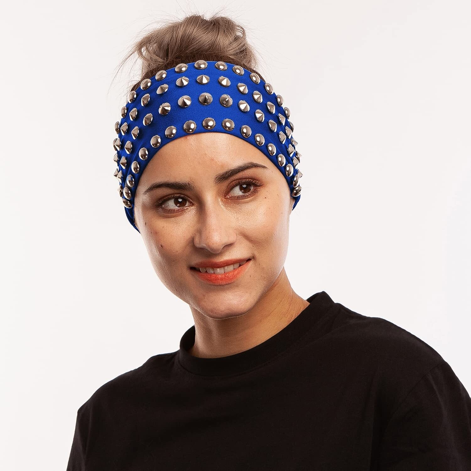 Rivet Headband Women Punk Rock Hip-hop Headwear Unique Spike Studed ...