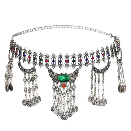 Vintage Mental Hippie Bohemian Belt Egypt Beach Belly Dance Waist Chain