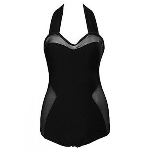 Women's Swimsuits Sexy Plus Size Retro Padded One-Piece Bikini Swimwear ...
