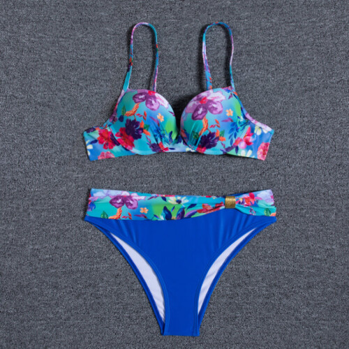 Swimsuit Women Swimwear Bikini Push Up Floral Print Bikinis Set Bathing
