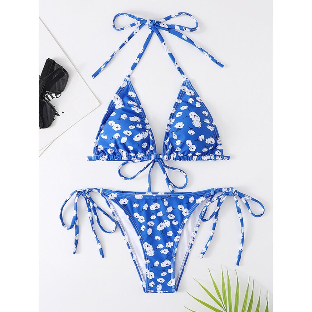 Micro Bikini Thong Women Swimsuit Print String Sexy Bikinis Set Swimwear Summer Biquini Beach ...