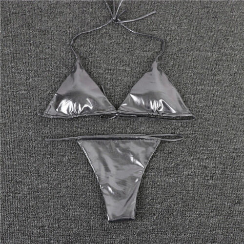 Peachtan Sexy Extreme Micro Bikini Solid Bathing Suit Triangle Swimsuit ...