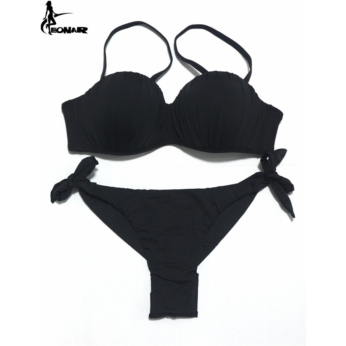 Push Up Bikini Top Fold Women Swimsuit Removable Shoulder Straps