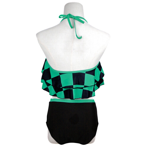 Women's Demon Slayer Kamado Tanjiro Swimsuit Cosplay Bikini Two Piece ...