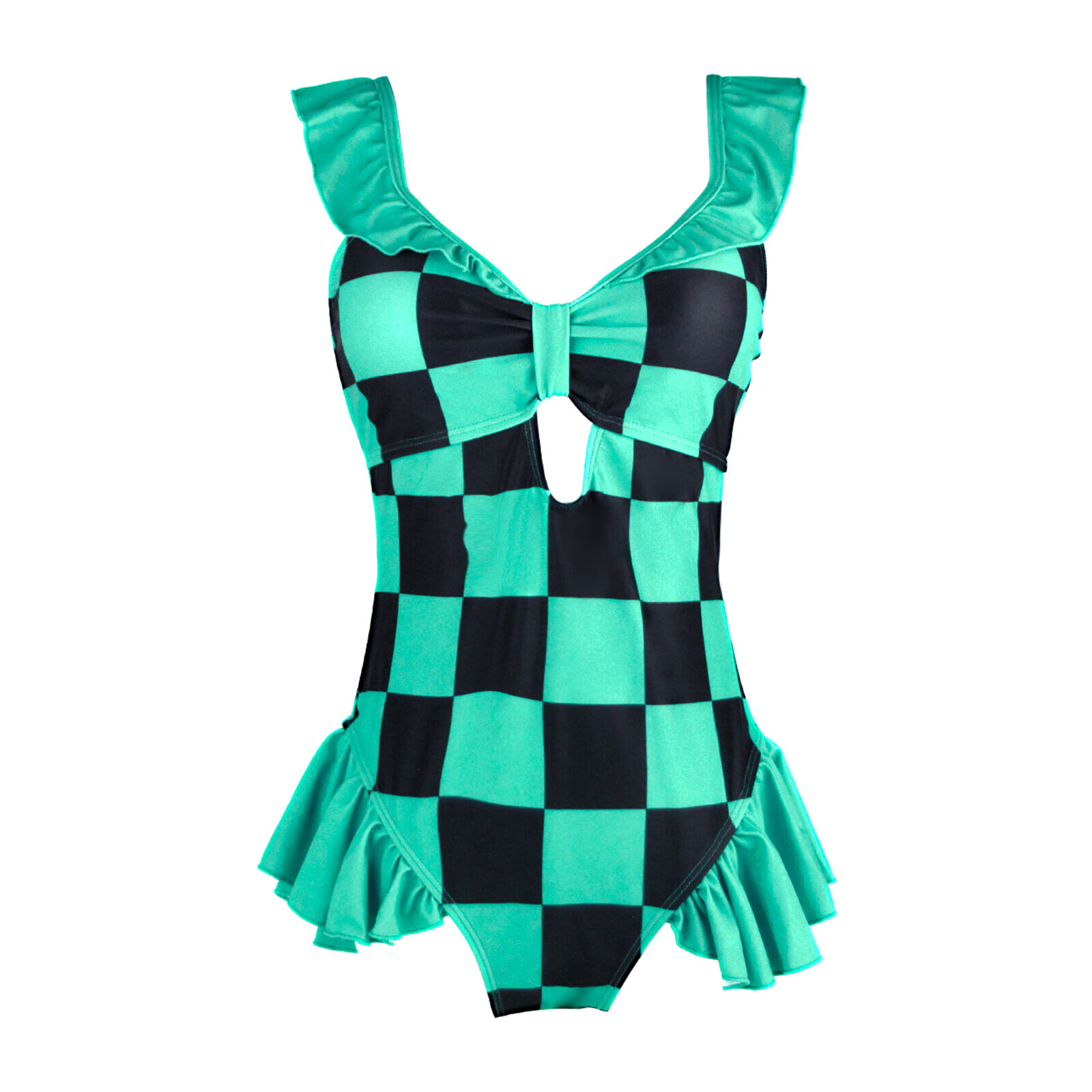Women's Tanjiro Swimsuit One Piece Demon Slayer Anime Cosplay Bathing ...