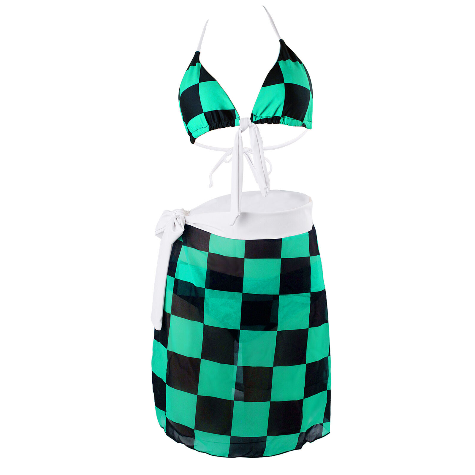 Women's Kamado Tanjiro Swimsuit Bikini Demon Slayer Bathing Suit ...