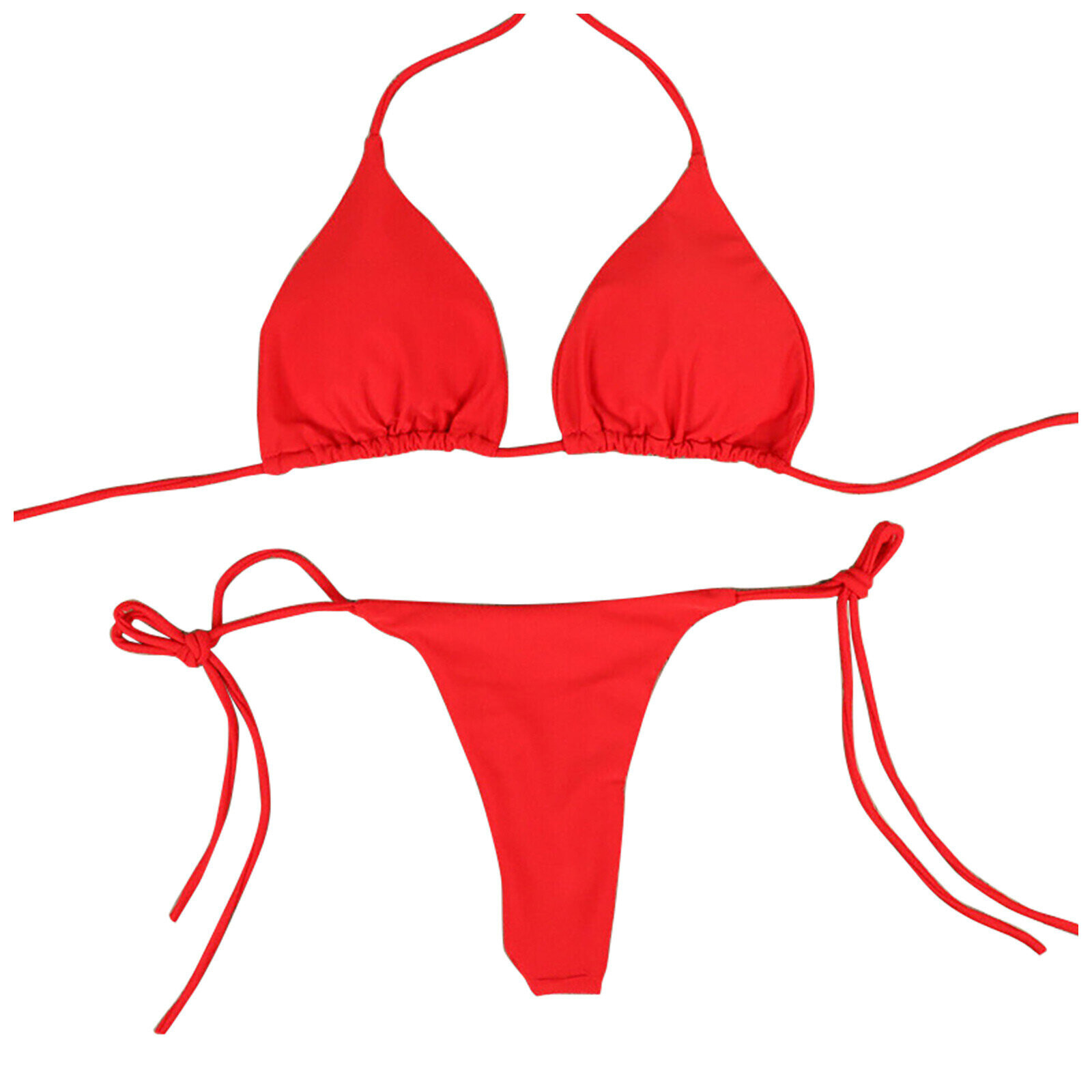Tie Side G String Thong Swimsuit Swimwear Summer Sexy Solid Mirco