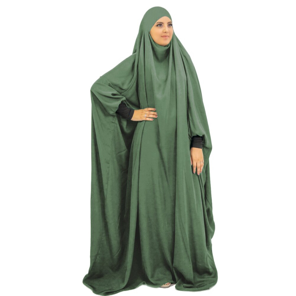 Ramadan Muslim Women Dress Hooded Prayer Garment Djellaba Jilbab Abaya