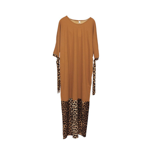 African Dresses for Women Traditional Leopard Print Muslim Long Maxi ...