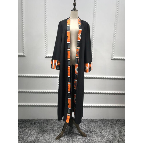 Muslim Abaya Print Dress Cardigan Long Robe Gowns Kimono Jubah Ramadan ...