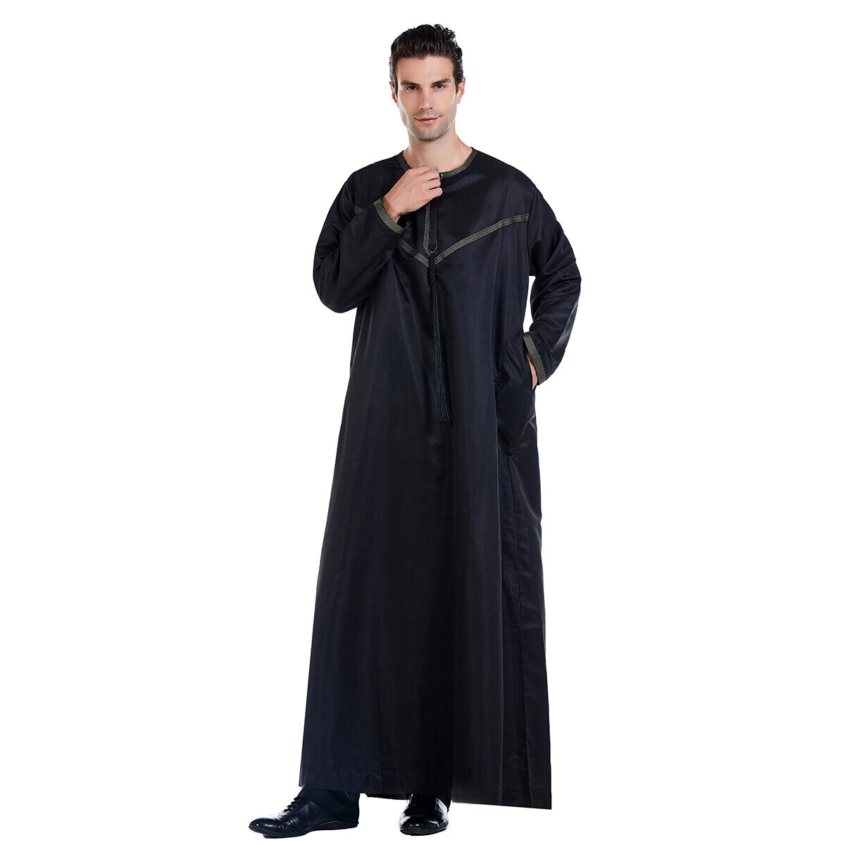 Mens Clothing Robe Long Sleeve Saudi Arab Thobe Jubba Thobe Thoub Abaya ...