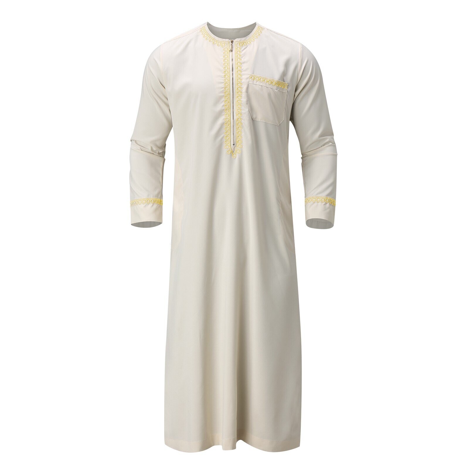 Long Sleeve Aman Abaya 1Piece Jubba Thobe For Men Kaftan Pakistan ...