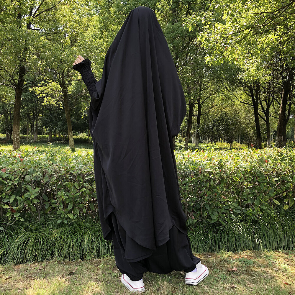 Two Piece Jilbab Pants With Niqab Strings High Nida Plus Size Prayer ...