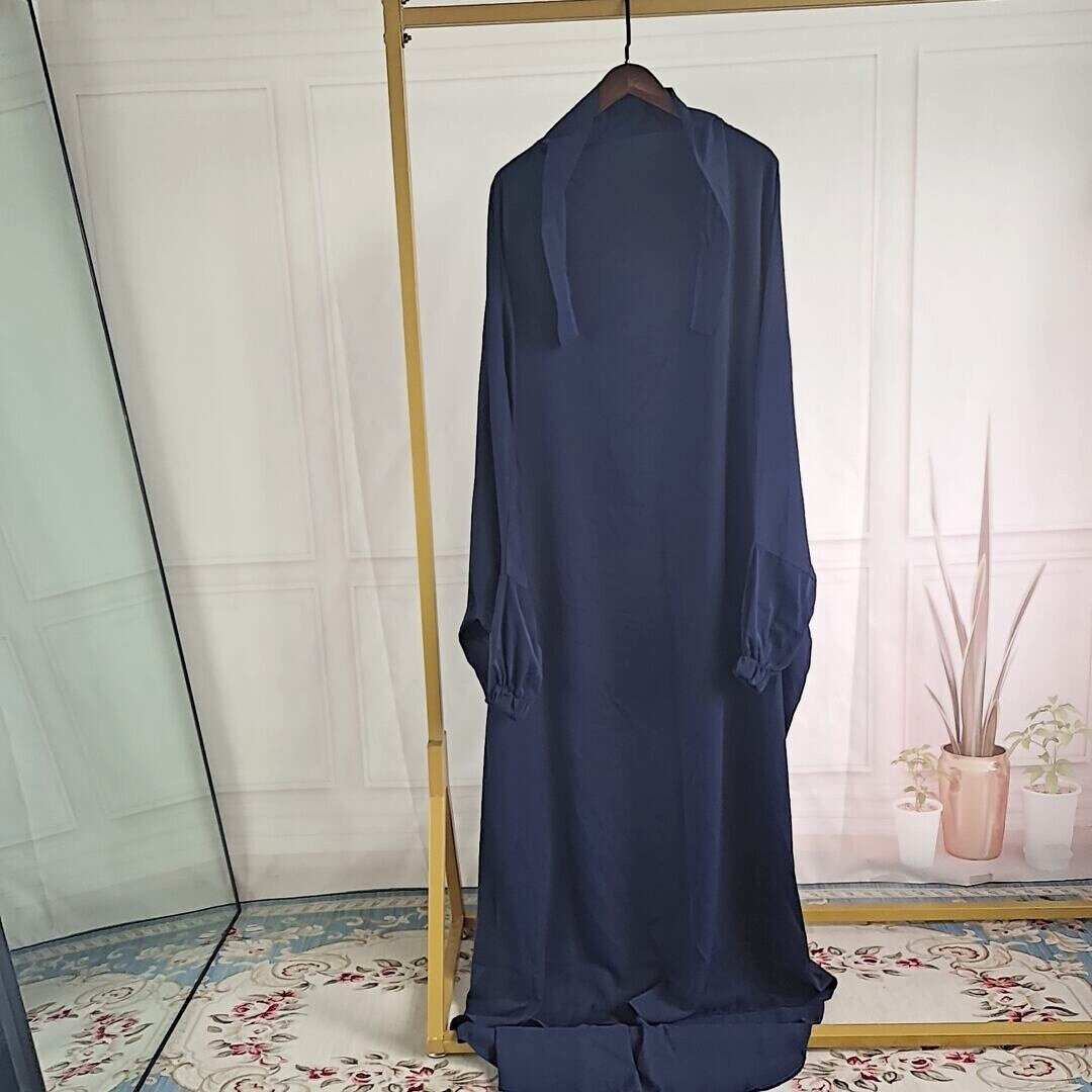Hooded Abaya Muslim Women Prayer Garment Arabic Robe Overhead Long ...