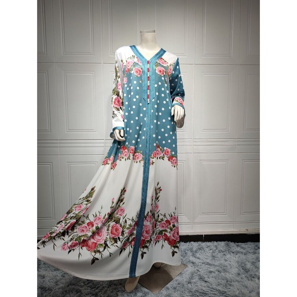 Morocco Dress Women Muslim Abaya Eid Mubarak Robe Abayas Dress Femme Long Dresses Kaftan Abaya ...
