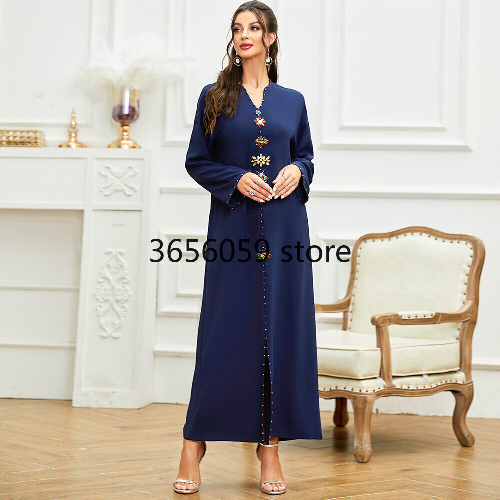 Ramadan Abaya Dubai Arabic Turkey Islam Muslim Hijab Dress Moroccan Kaftans Caftan Dresses for ...