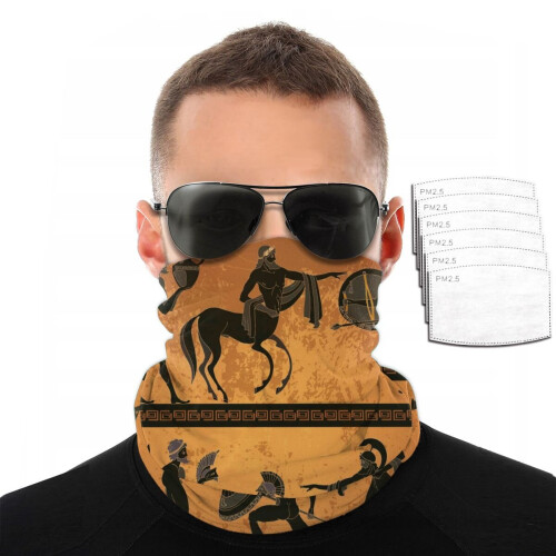 Polyester Bandana Magic Men's Scarf Ancient Greece Figure Pottery ...