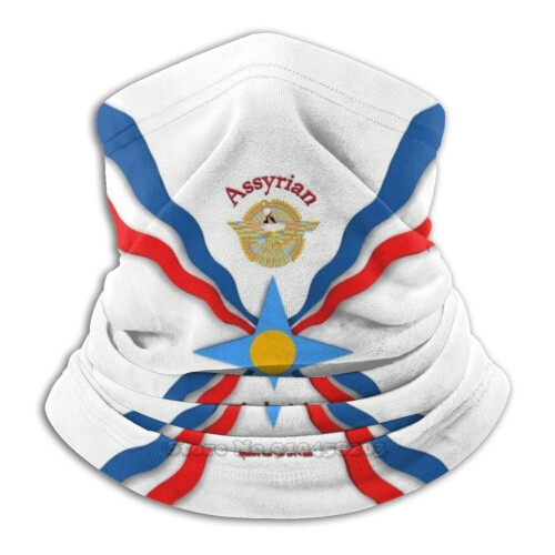 Assyrian Flag Cycling Motorcycle Headwear Washable Scarf Neck Warmer ...