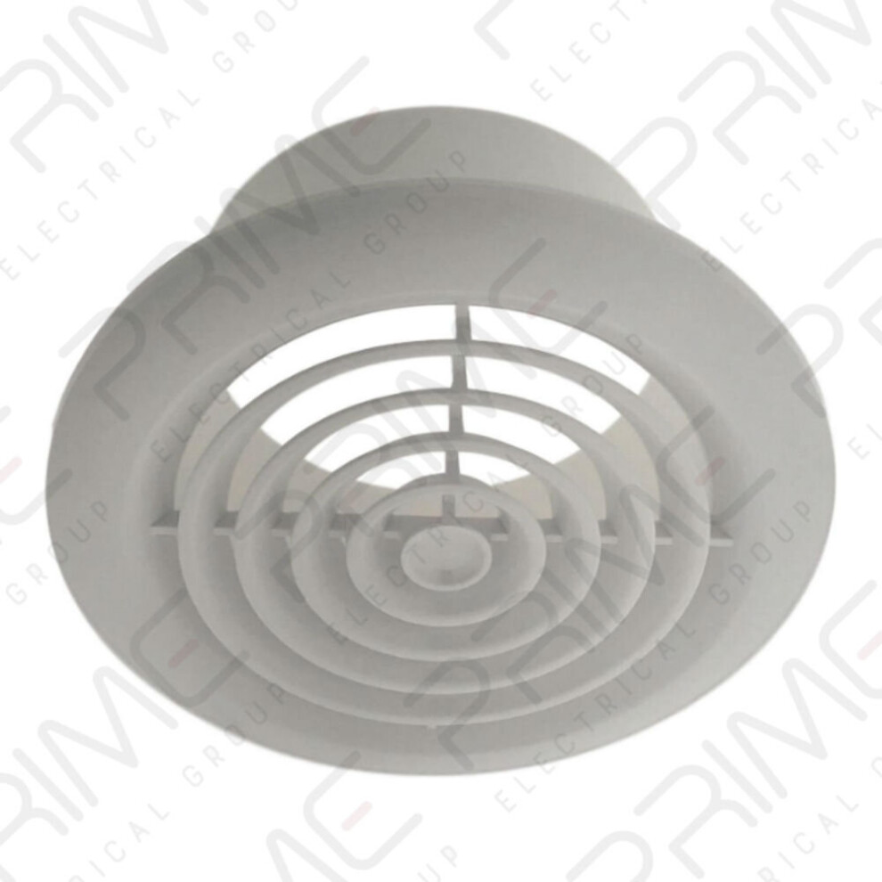 Polypipe Ventilation 4907W Round Internal Ventilation Ceiling Grille ...