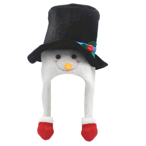 Christmas Top Hat Funny Christmas Hat with Snowman Earflap Christmas ...