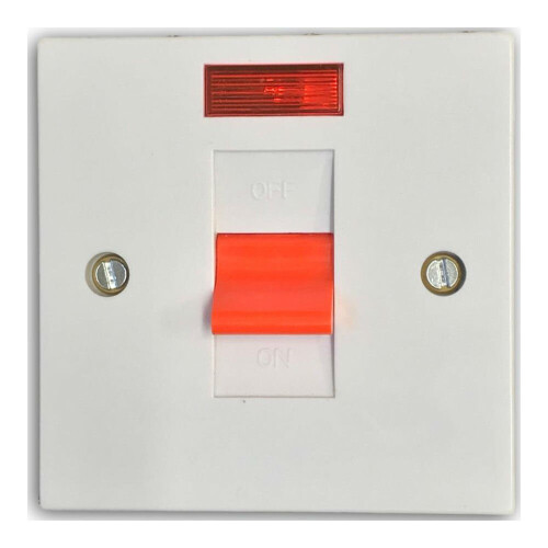 Newlec NL8345/1N Double Pole Switch/Neon 1 Gang - 45 Amp Shower/Cooker ...
