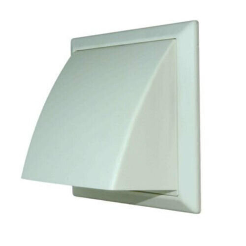 Domus Cowled Extractor Fan Grille with Damper 100mm / 4 Inch (White) on ...