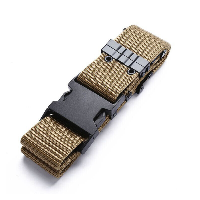 5.5CM Tactical Belt US Army Training Combat Thickening Double Row Hole ...