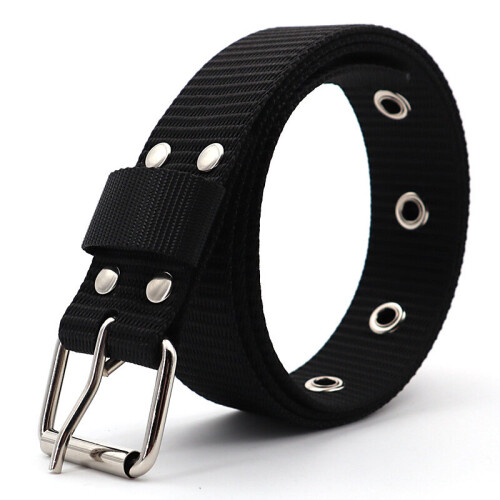 (black-135cm) FLying Art Men's High Single Pin Button Hole Wide Canvas ...