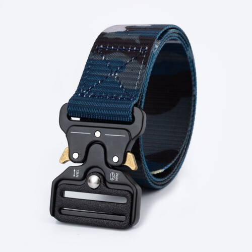 Men Tactical Belt Webbing Adjustable Military Style Nylon Canvas ...