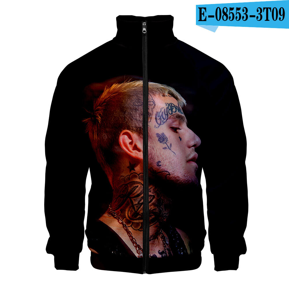Creative Raglan jackets lil peep 3D Print Zipper Jacket Windbreaker Men ...