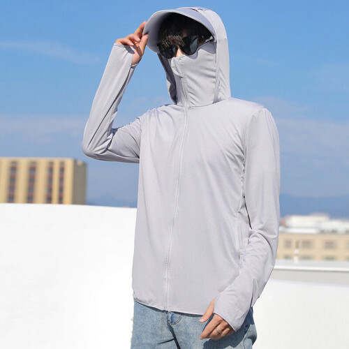 Summer Ice Silk Sun Protection Clothing UPF 50 Men s Long Sleeve Sun Skin Protection T Shirt Outdoor Fishing Hoodies