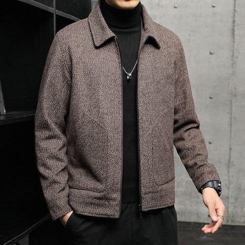 Autumn Light Men's Jacket Business Casual Lapel Male Middle-aged and ...