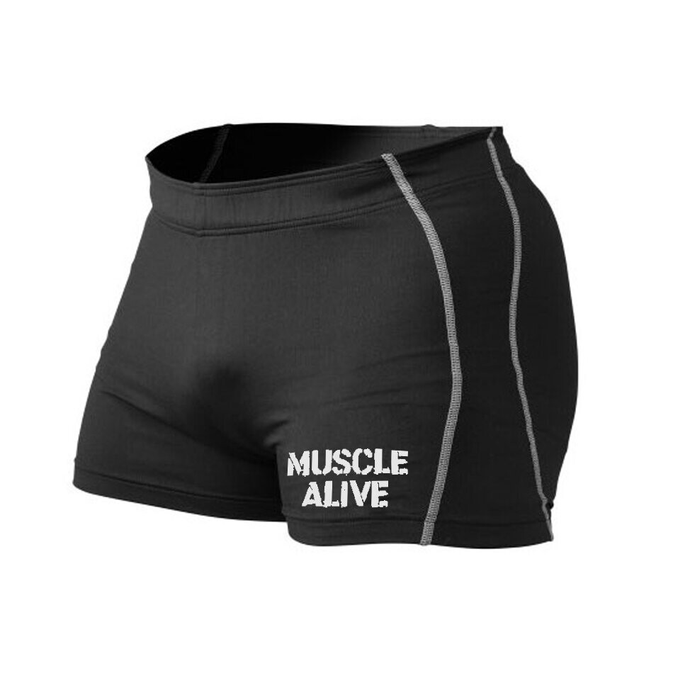 Gyms Shorts Mens Bodybuilding Muscle Clothing Shorts Polyester Spandex ...