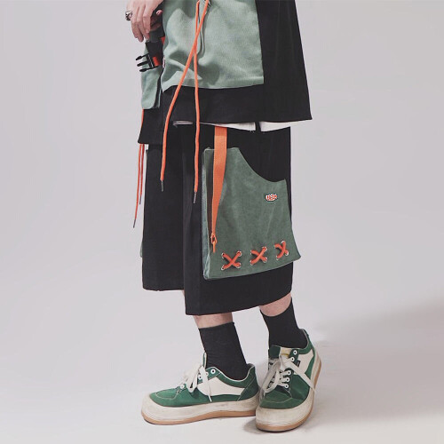 Y2K Summer Men Steetwear Japanese Hip Hop Techwear Casual Cargo Shorts ...