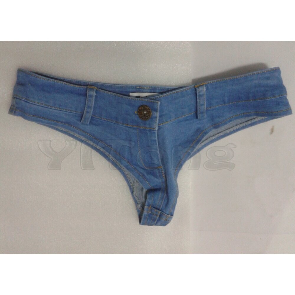 Sexy Women High Cut Sexy Jeans Denim Booty Shorts Low Rise Waist Micro ...