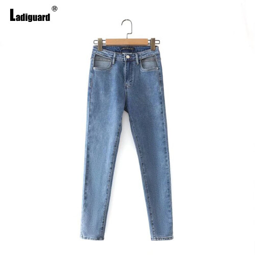 Sexy Pencil Pants Women's Jeans Denim Trouser Boyfriend Hole Ripped ...