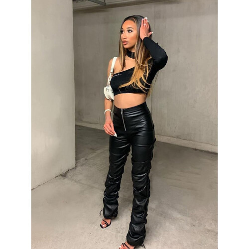 Stacked pants womens store