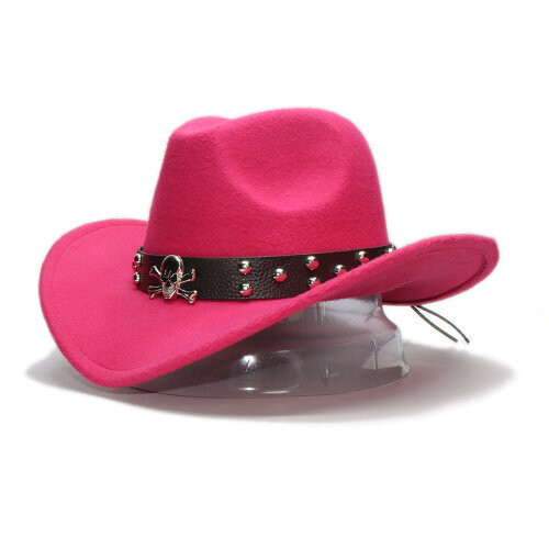 Adult Wool Fedoras Hats Kids Parents Wool Hat Retro West Cowboy Hat ...