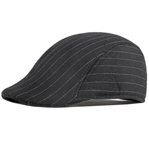 HT3439 Beret Cap Autumn Winter Cap Hats for Men Vintage Striped Ivy ...
