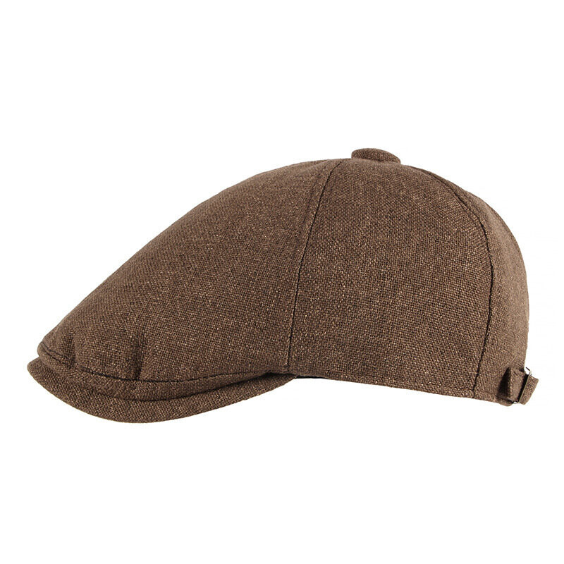 Linen Beret Retro Newsboy Mens Hat Boina Casual Flat Caps Reverse Hats ...