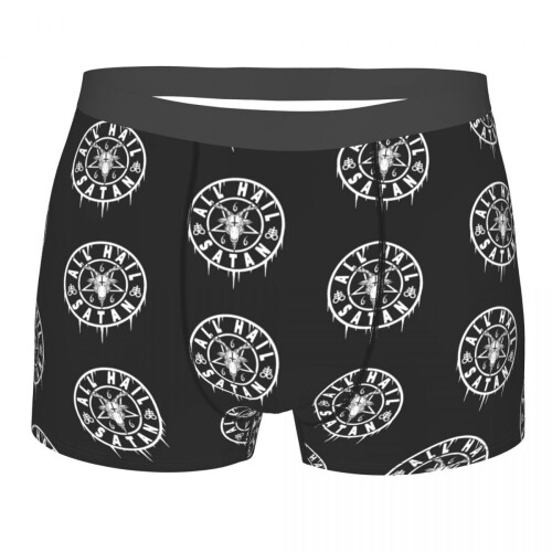 All Hail Satan Baphomet Satanic And Occult Underpants Breathbale