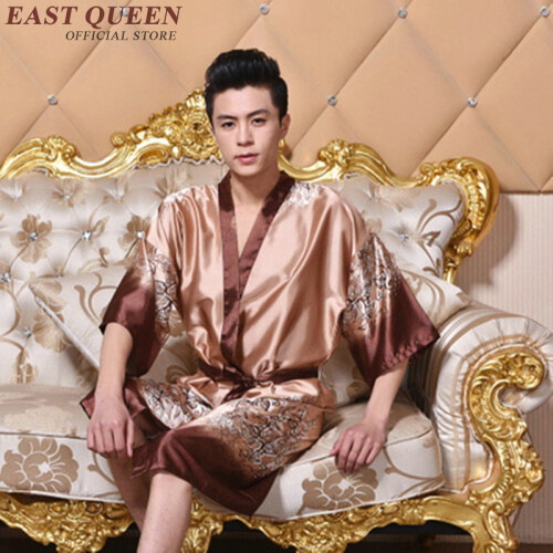 Men sleepwear sexy robe silk male bathrobe arrivals satin mens sexy sleepwear sexy silk male sleepwear AA844 on OnBuy